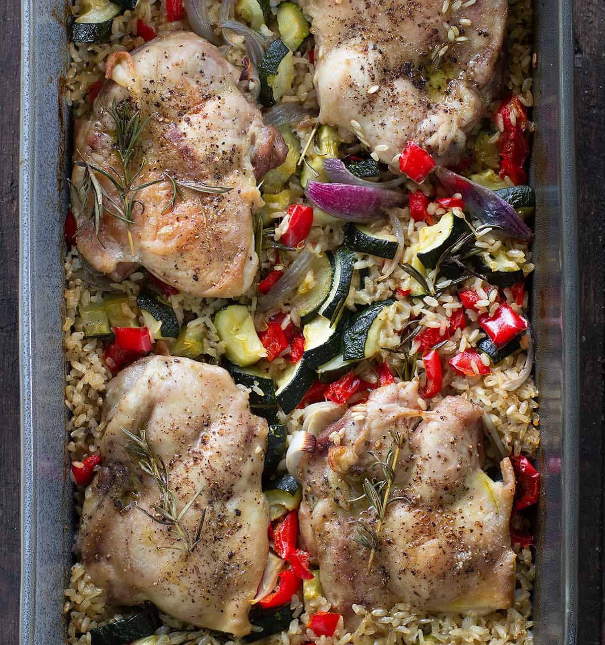 one pan baked chicken risotto recipe | Jessica Cox