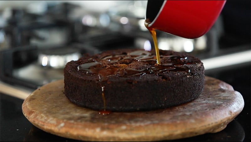 upside down pear, ginger, prune & port cake recipe | Jessica Cox